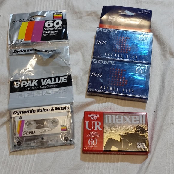 Sony | Portable Audio & Video | New Blank Audio Cassette Tape Lot Of 4 ...
